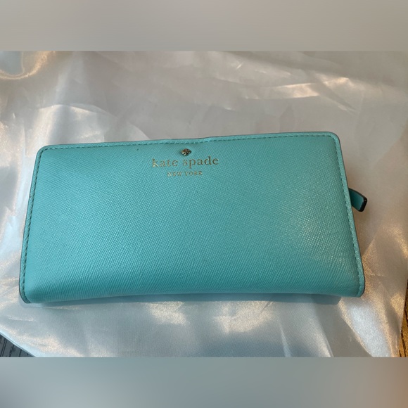 kate spade | Bags | Kate Spade Long Wallet Tiffany Blue | Poshmark